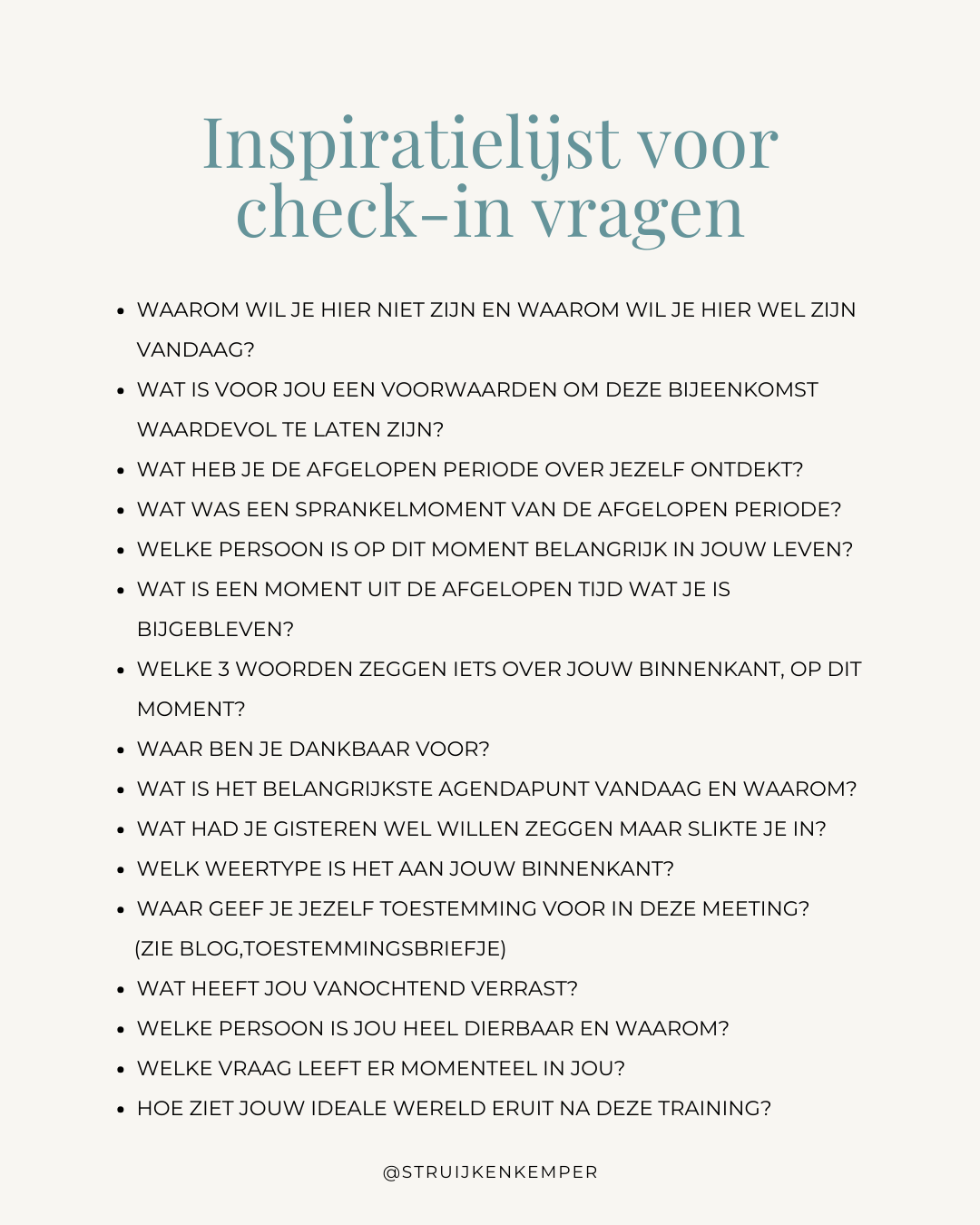 De Kracht van de Check-in: Verbinden voordat je van start gaat ...
